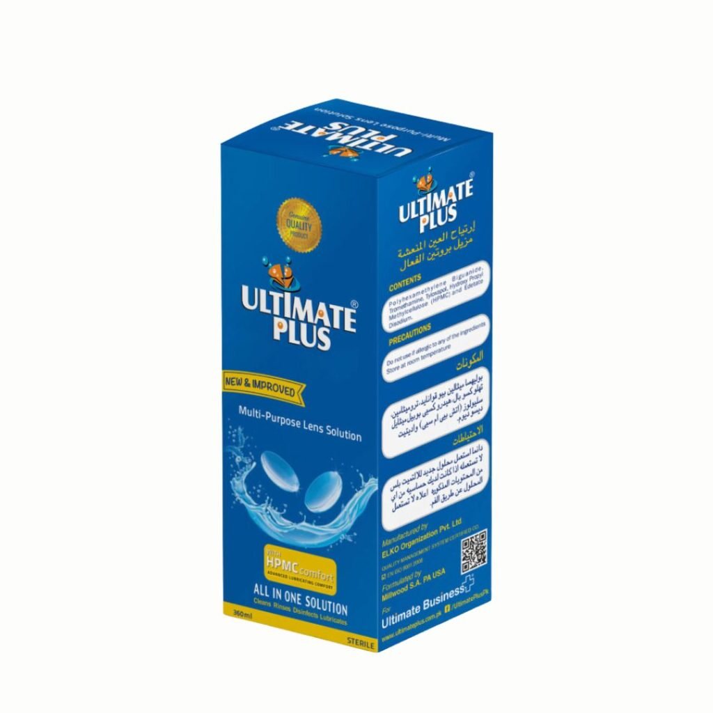 Ultimate Plus Multi-Purpose Contact Lens Solution - Optikers.pk